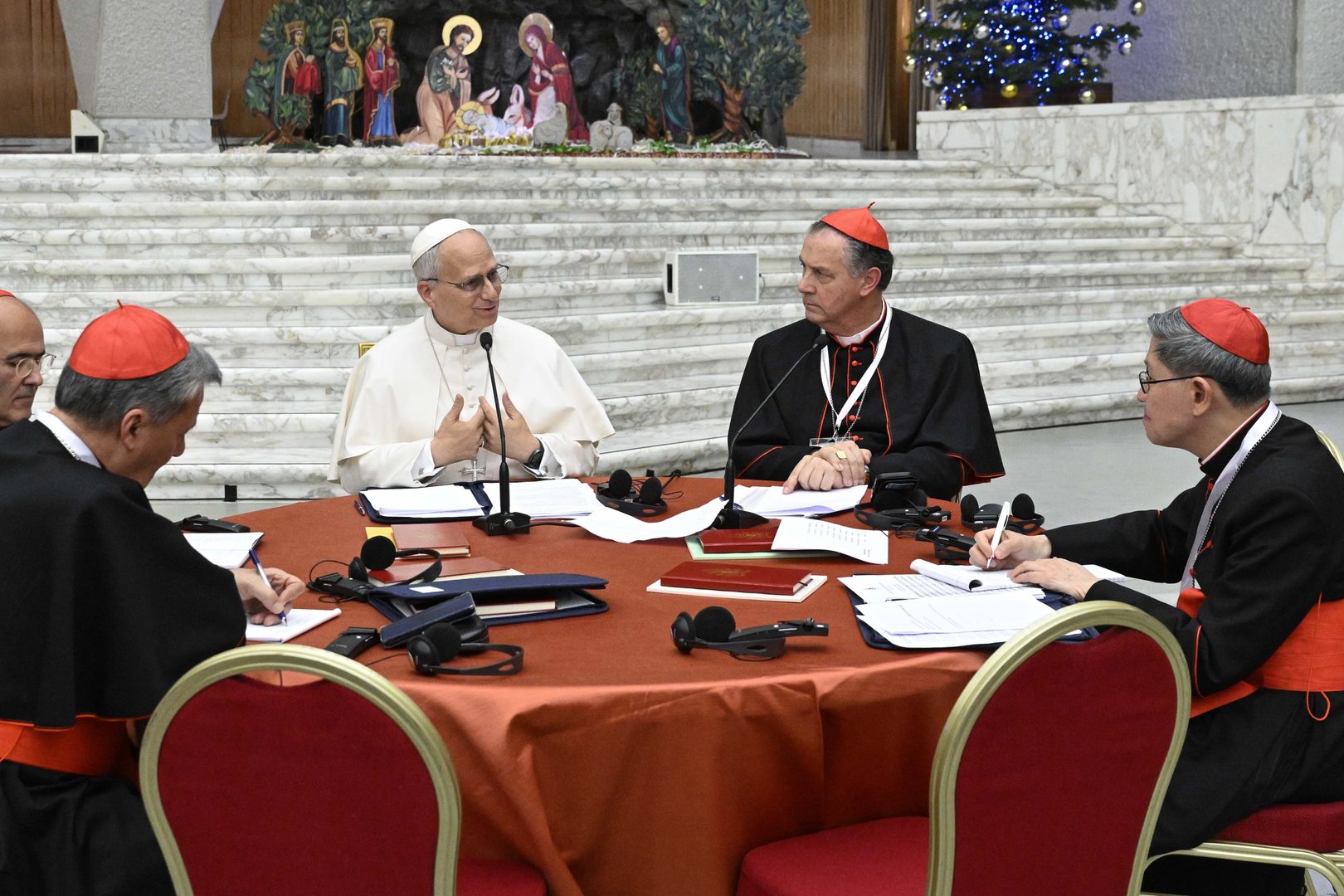 'I am here to listen' Pope Leo tells cardinals at start of consistory ...