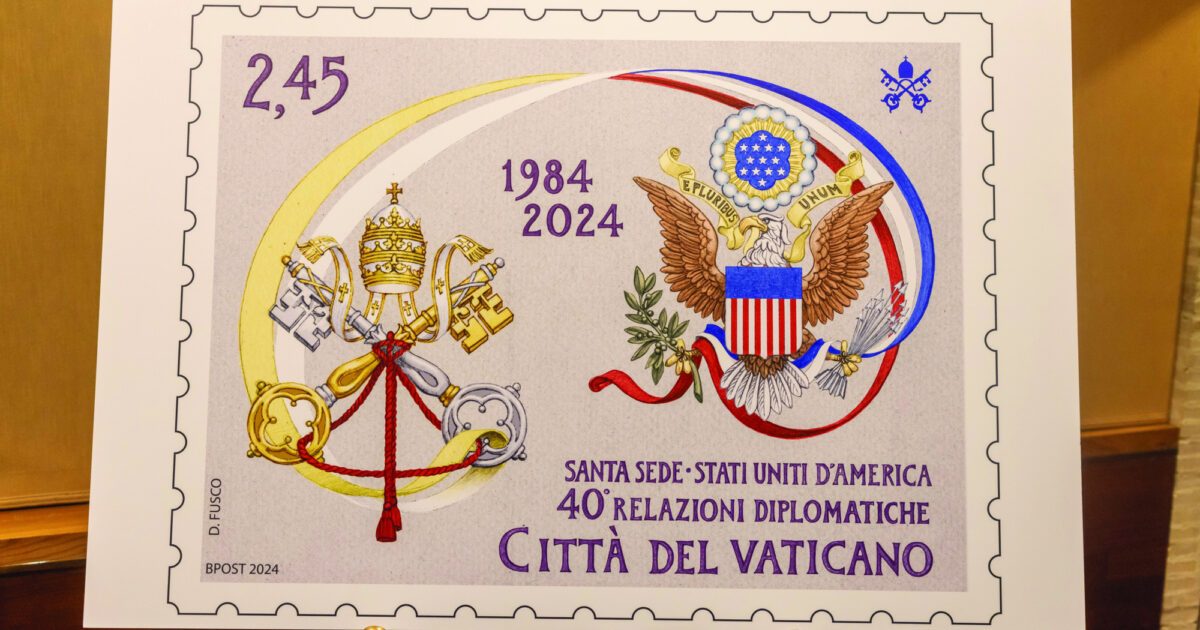 Vatican official says stamp shows importance of diplomatic relations ...